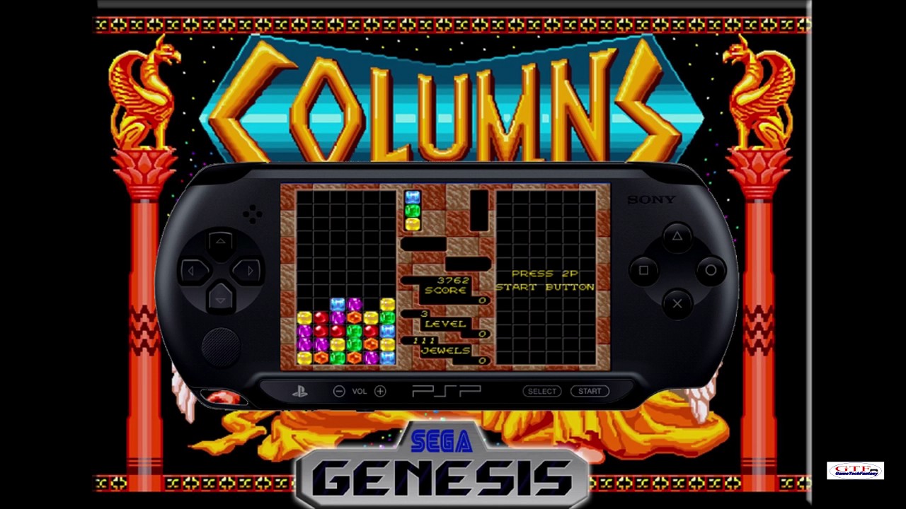 COLUMNS FOR SEGA MEGA DRIVE ON PSP GAMEPLAY - YouTube