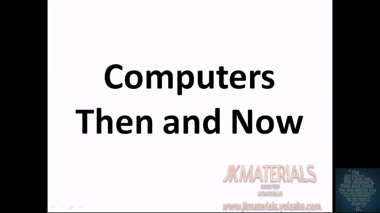 computers now and then - YouTube