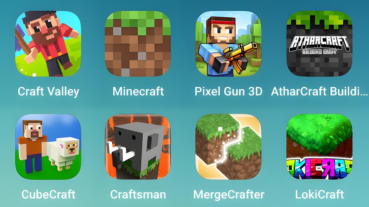 Craft Valley,Minecraft,Pixel Gun 3D,Athar Craft,CubeCraft,Craftsman ...