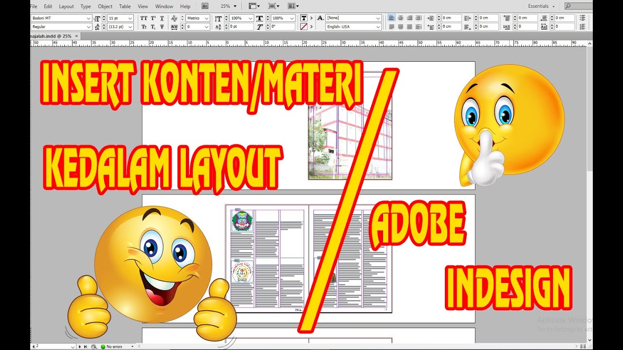 Memasukkan Konten / Materi Kedalam Lembar Kerja || Adobe Indesign - YouTube