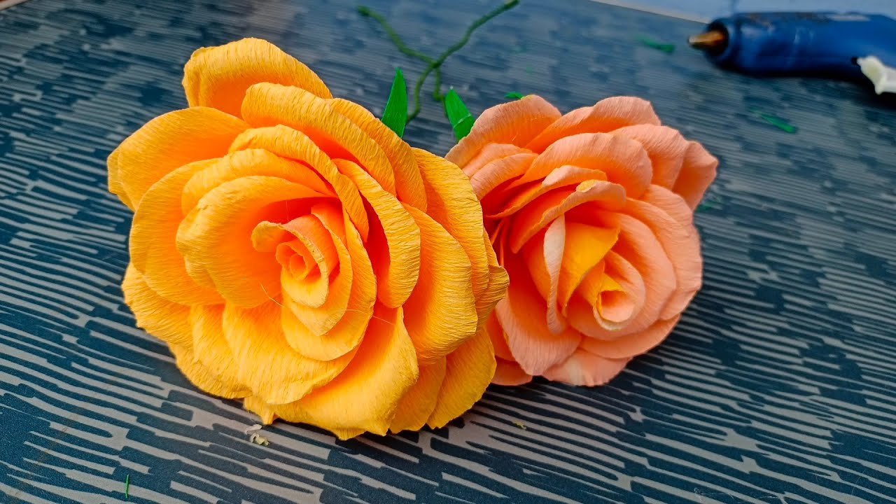 🌹DIY How to Make Realistic Crepe Paper Flowers || Handmade Paper ...