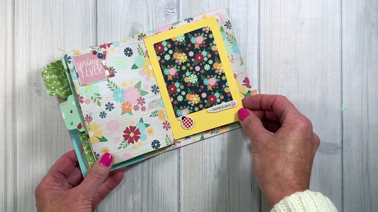 Spring Travelers Notebook Tab Mini Album - YouTube