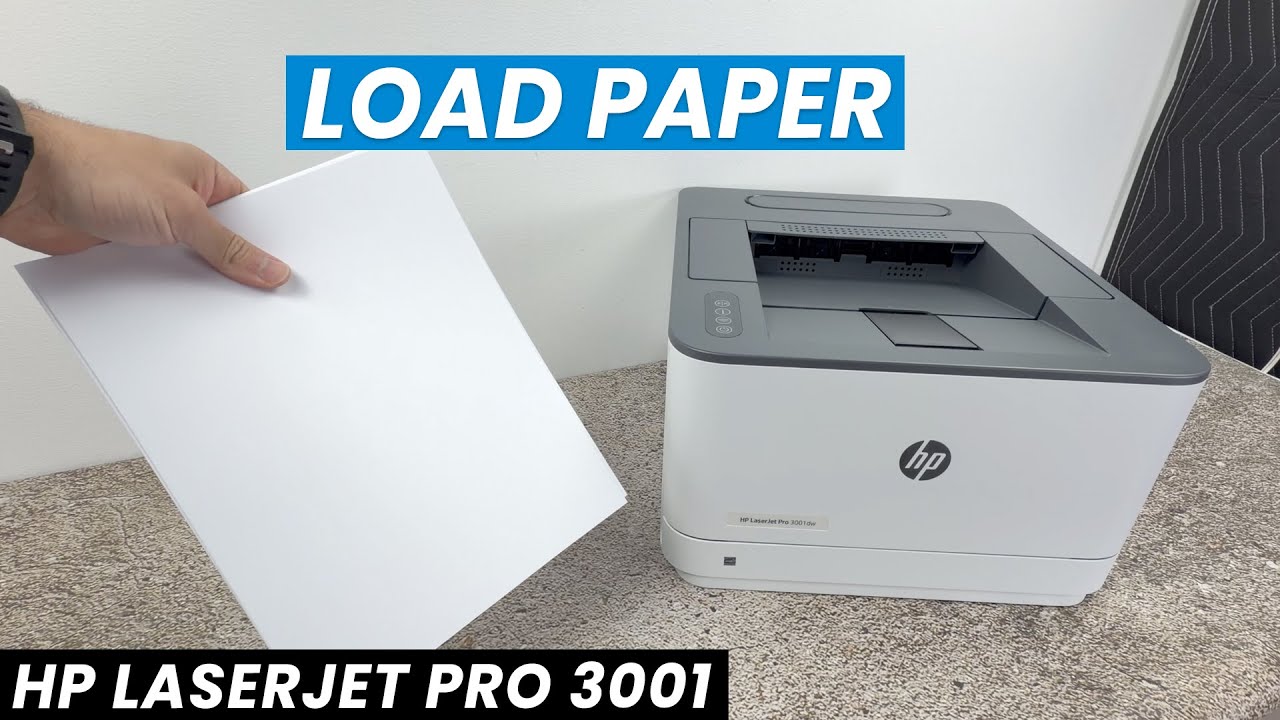 HP LaserJet Pro 3001dw : How to Load the Paper - YouTube
