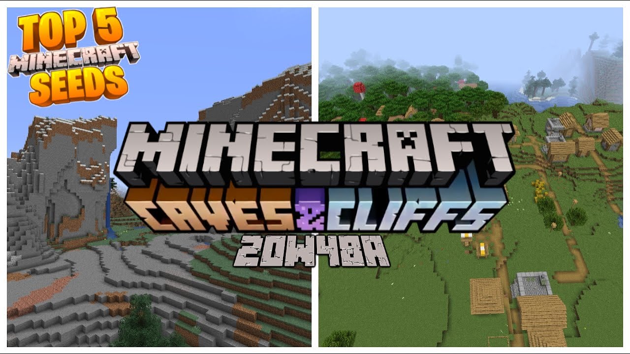 Top 5 AWESOME Seeds for Minecraft 1.17 CAVE AND CLIFFS UPDATE [20w48a ...