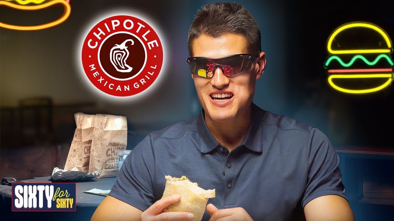 Can Davis Clarke Keep Down $60 of Chipotle? | 60For60 - YouTube