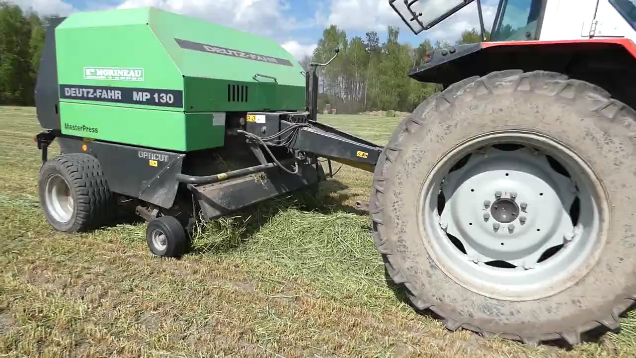 MF 3060 + Deutz Fahr MP 130 opticut - YouTube