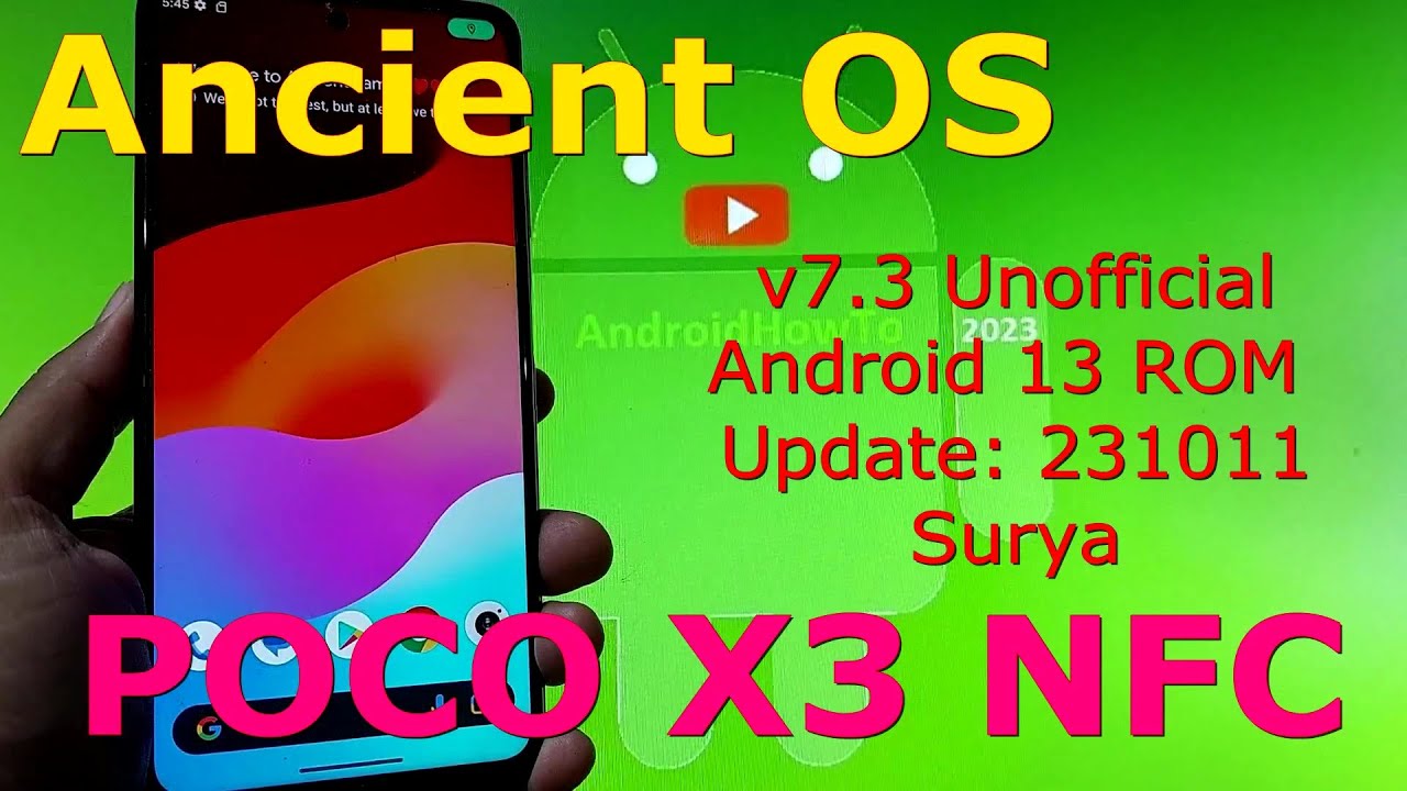 Ancient OS 7.3 Unofficial for Poco X3 Android 13 ROM Update: 231011 ...