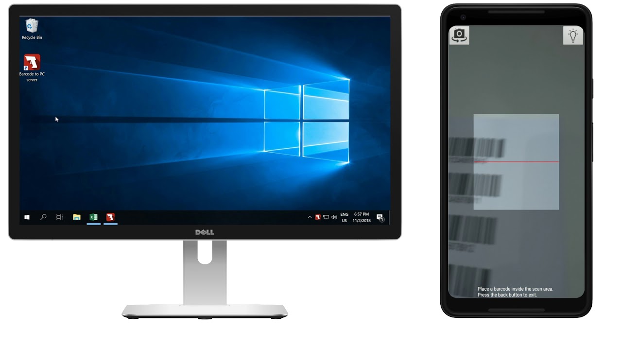 Barcode to PC - Append to file - YouTube