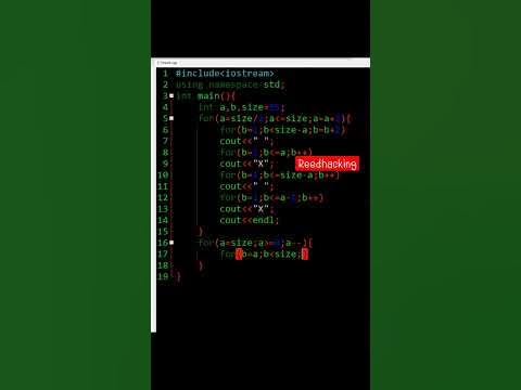 Heart pattern in C++ #clanguage #ytshortsindia #clanguageforbeginners # ...