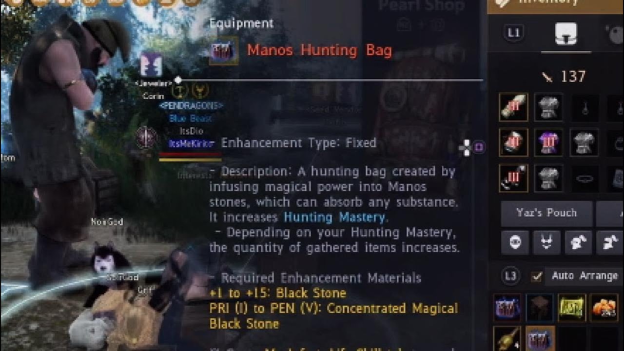 BDO - How To Get Manos Hunting Bag - YouTube
