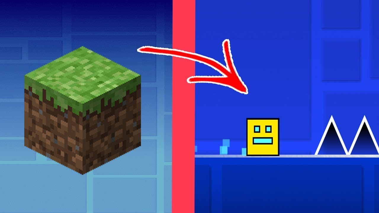 MINECRAFT en GEOMETRY DASH!!! - YouTube