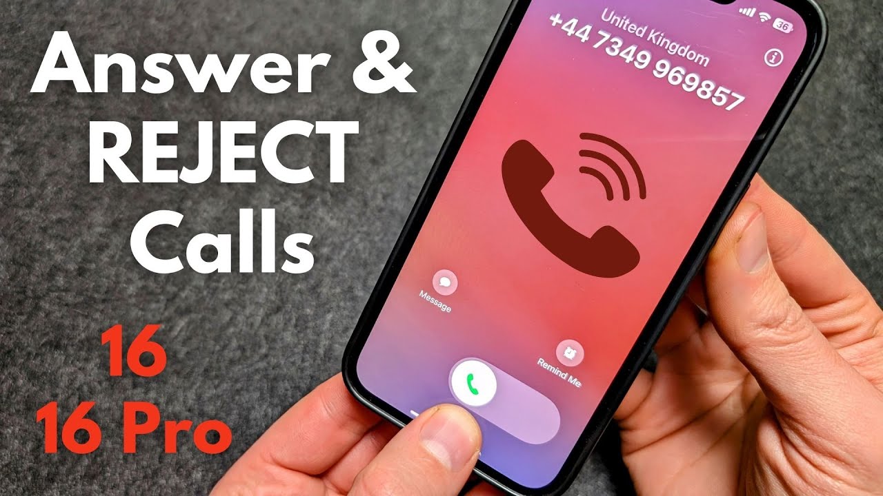 How to Answer & REJECT Incoming Calls on iPhone 16 / iPhone 16 Pro ...