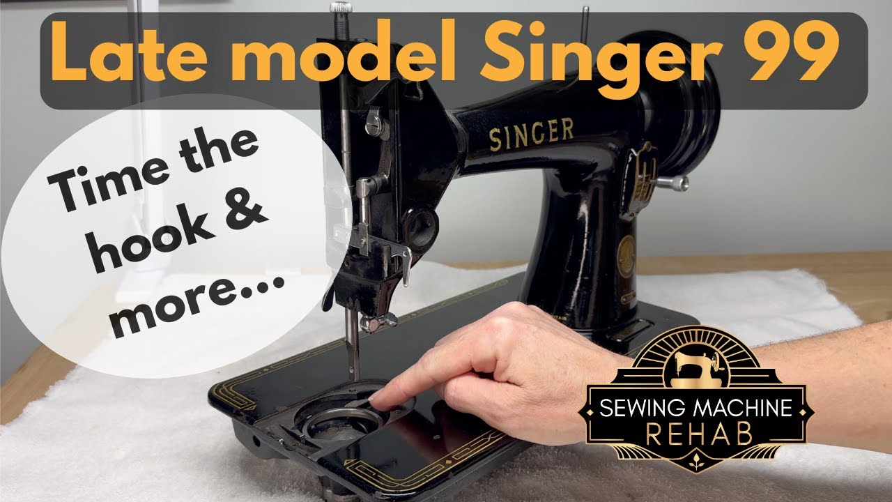 How to install the needle bar and time the hook on a Singer 99 - YouTube