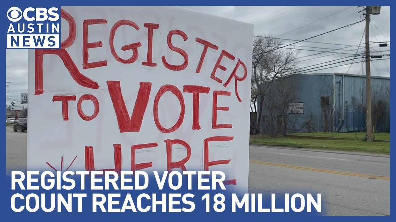 Texas voter registration hits record numbers for March primary - YouTube