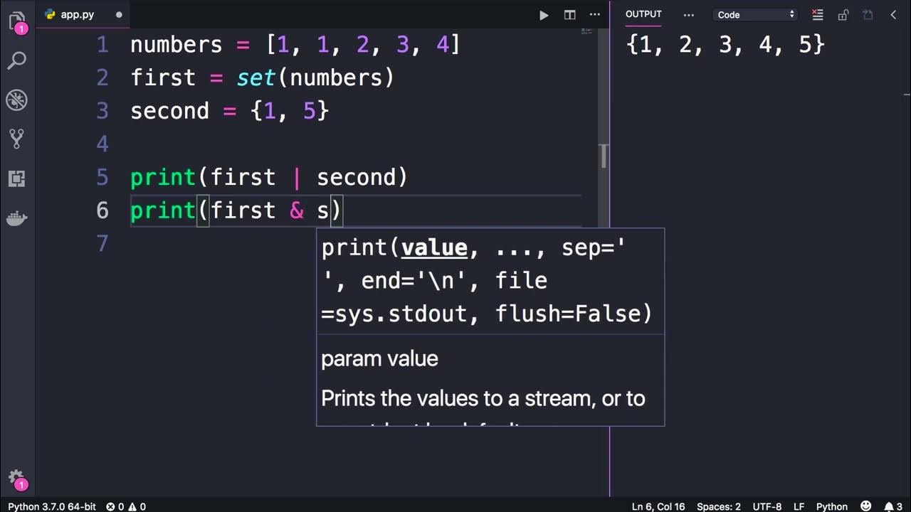 Python #56 - Sets [By Mosh Hamedani] - YouTube
