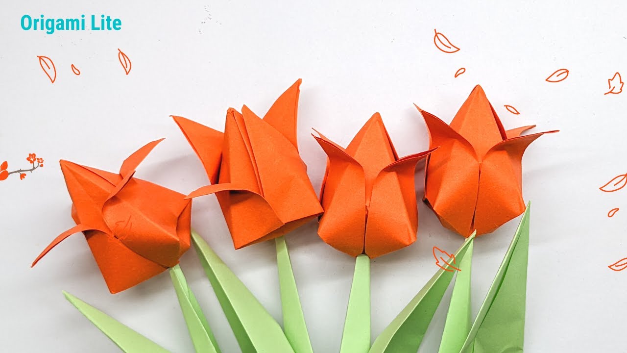 Easy Origami Tulip Printable Instructions - YouTube