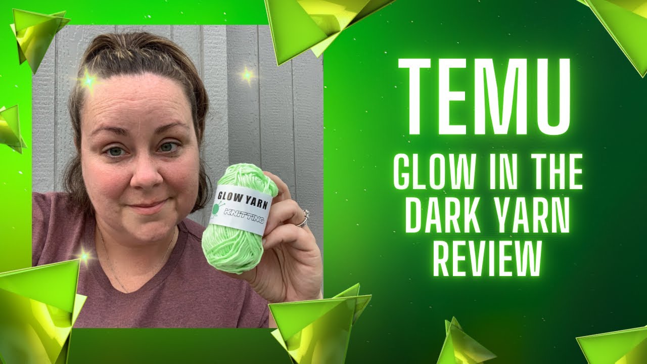 Temu Glow in the dark yarn with lightning bug pattern - YouTube