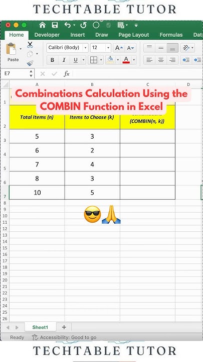 Unlock Excel's Secret! 🚀 How to Calculate Combinations with the COMBIN Function #excel # ...