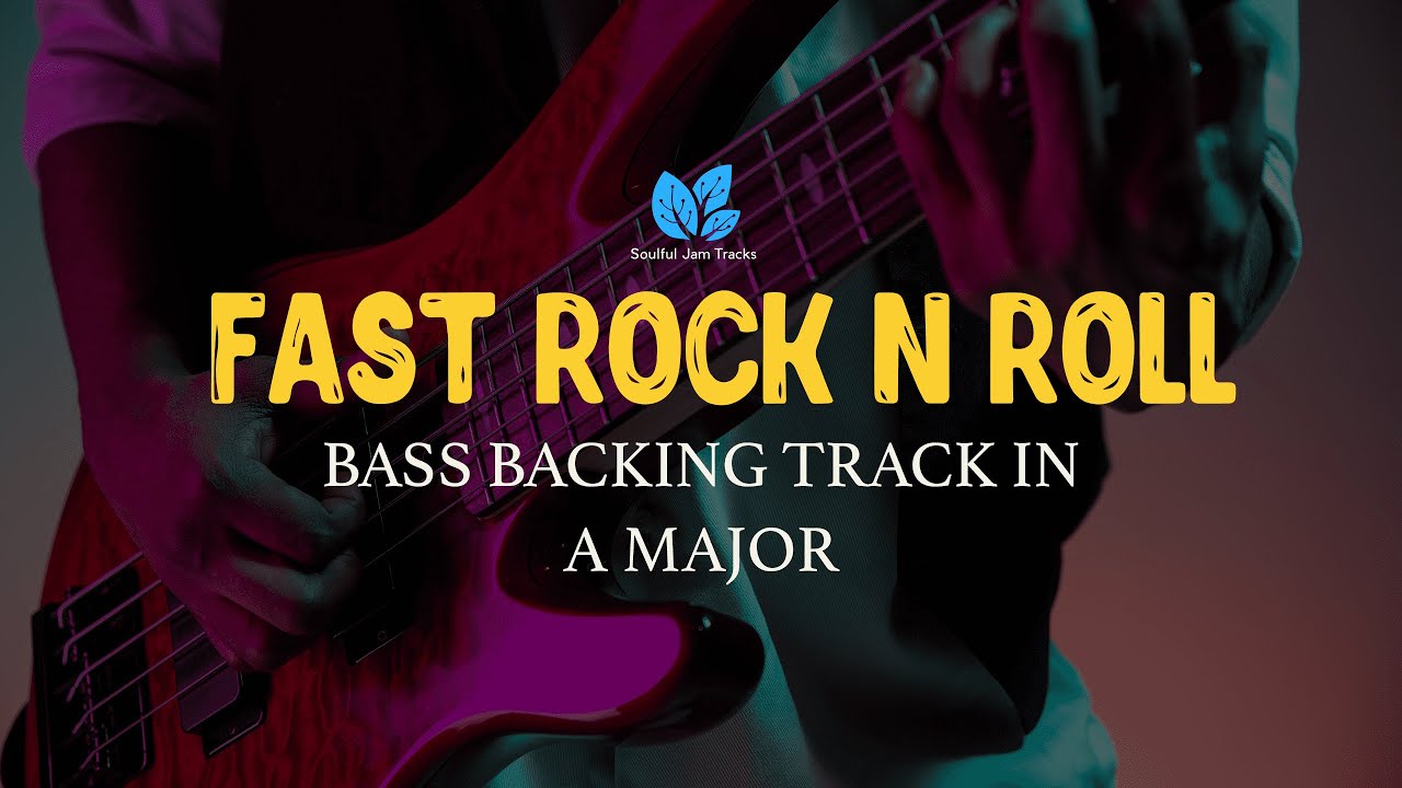 Soulful Jam Tracks - Fast Rock n Roll Bass Backing Track in A Major ...