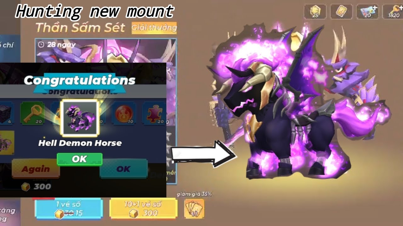 Hunting new mount Hell Demon Horse | Ace_Demon. - YouTube