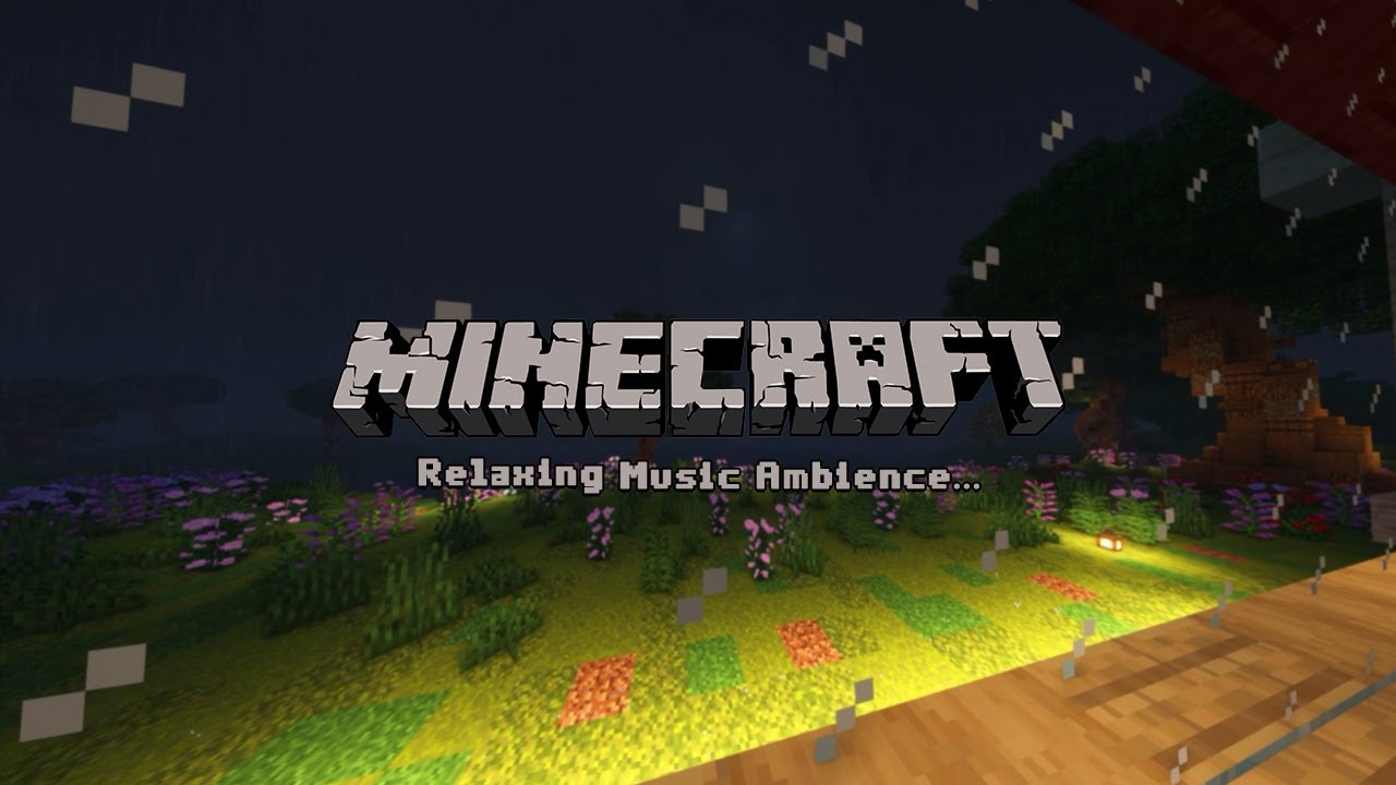 it's raining... relaxing minecraft music playing from another room with ...