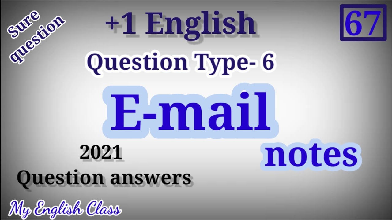 Plus one English|Email| important questions| Exam tips in Malayalam ...