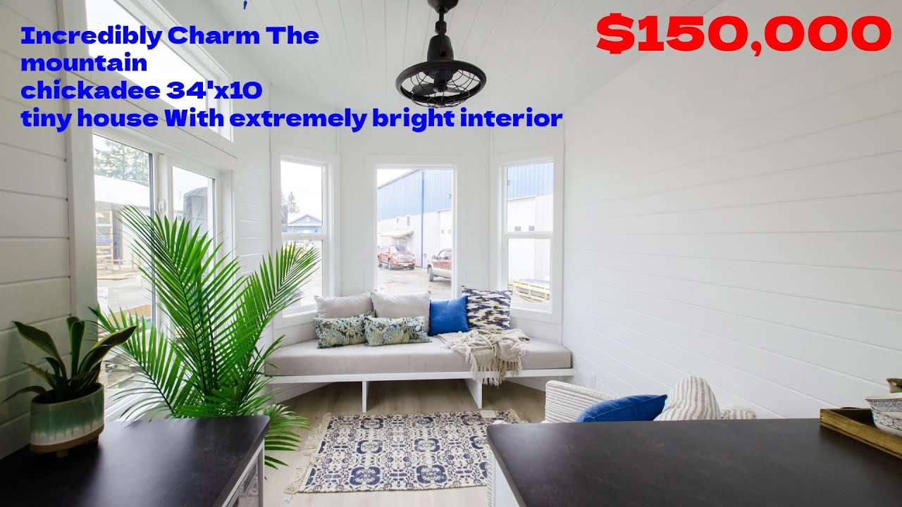 Incredibly Charm The mountain chickadee 34'x10 tiny house With ...