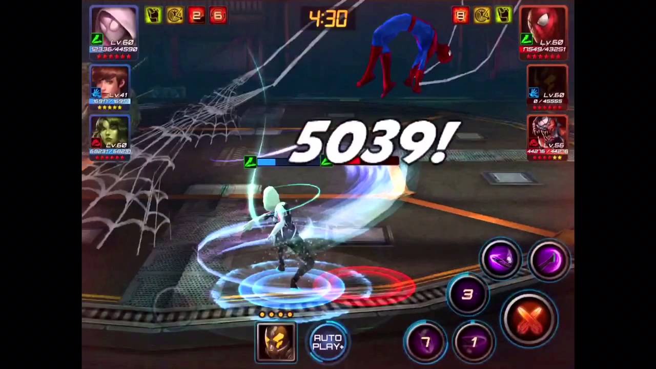 Marvel Future Fight - New Hero Spider Gwen Testing - YouTube