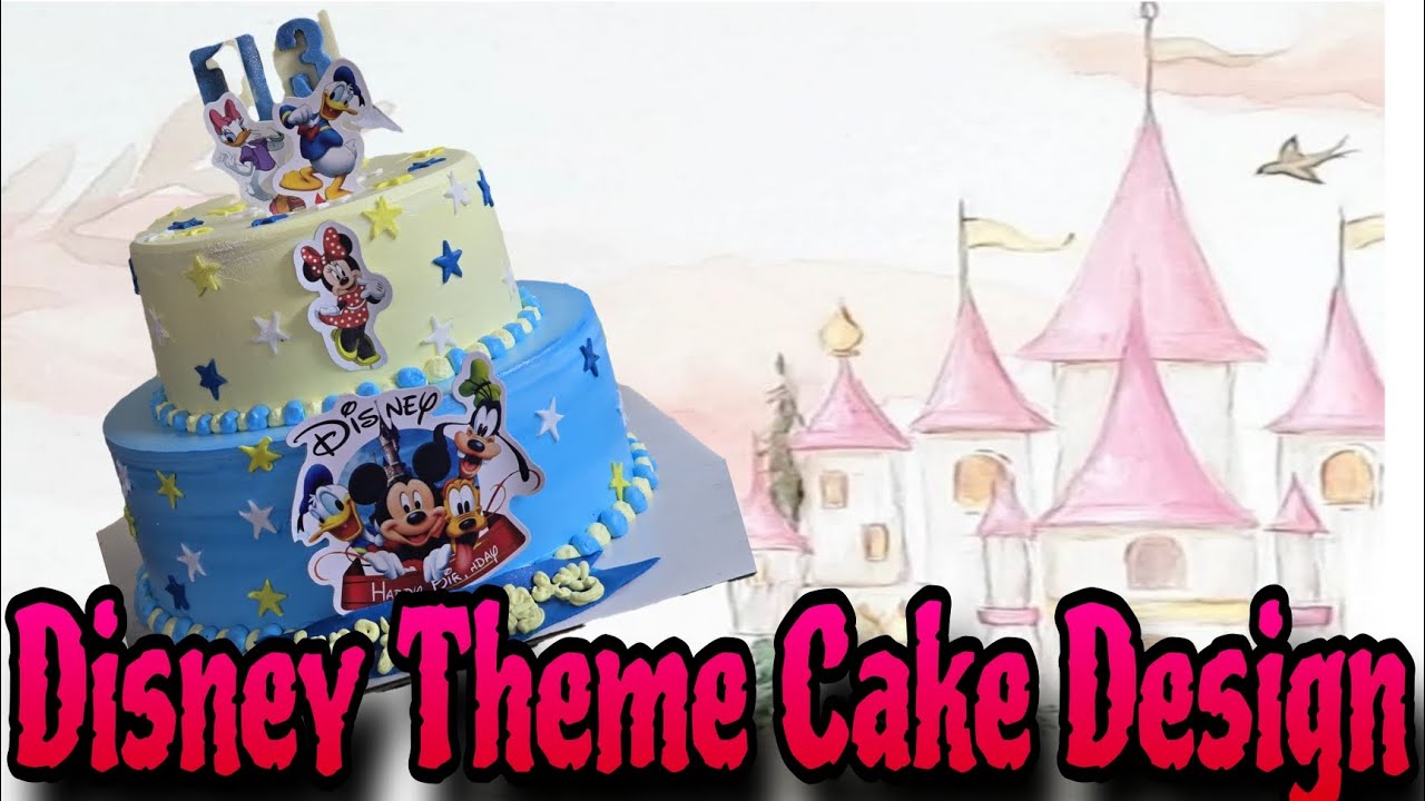 Disney Theme Cake Design | Simple cake design | @Jain.cakecreation ...