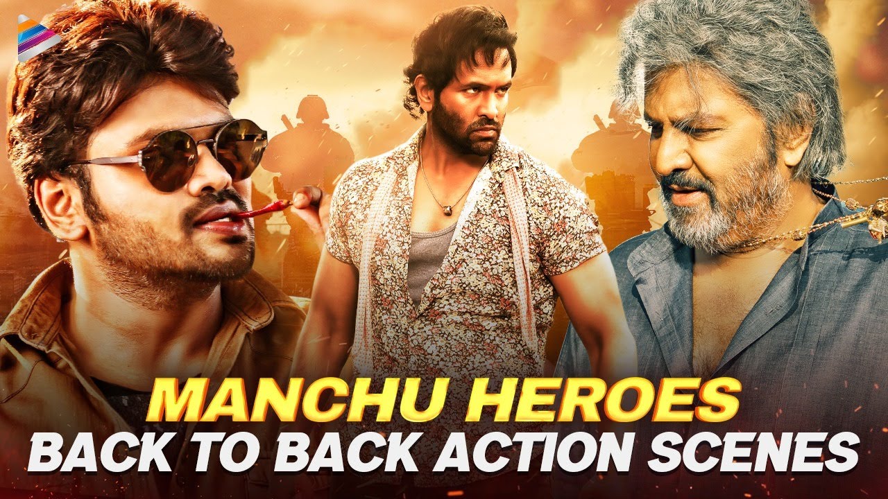 Manchu Heroes Back To Back Action Scenes | Mohan Babu | Manchu Vishnu ...