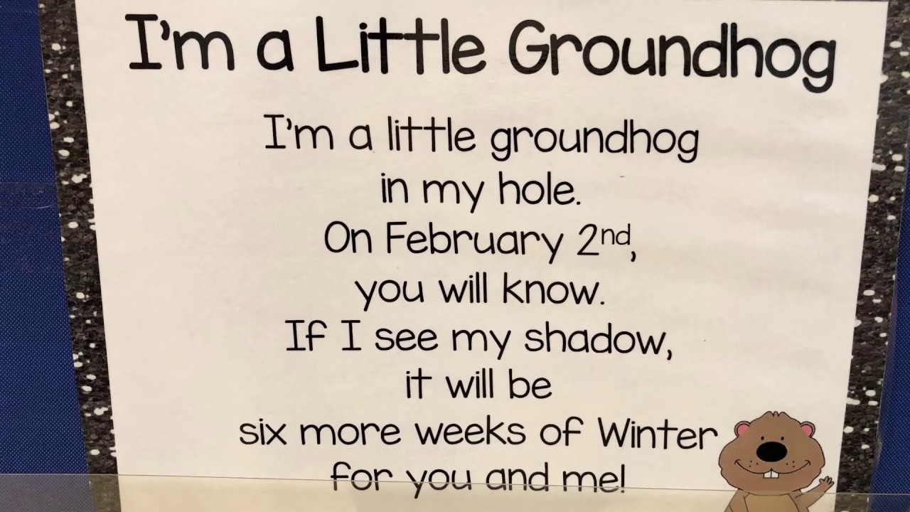 Groundhog Poem for Kids | Pocket Chart Poem - YouTube