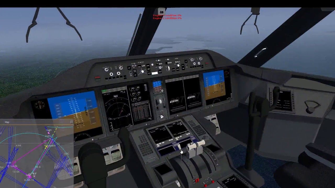 Flightgear B787 Double Engine Failure Tutorial - YouTube