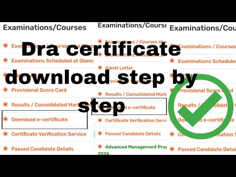 How to download dra certificate step by step - YouTube