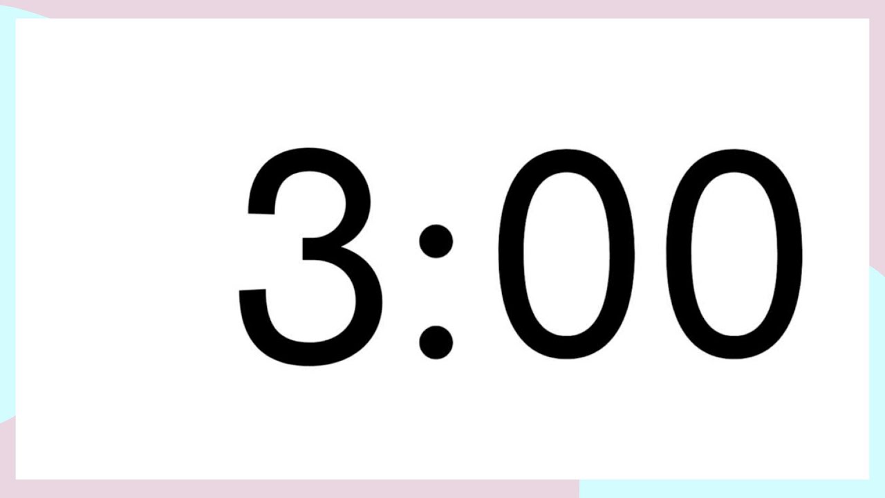 3 Minute Countdown Timer - YouTube