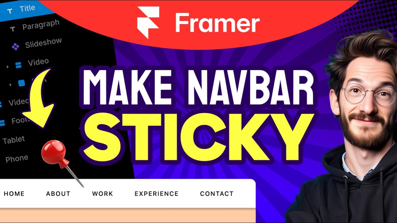 How to MAKE NAVBAR STICKY in Framer (Step by Step) - YouTube