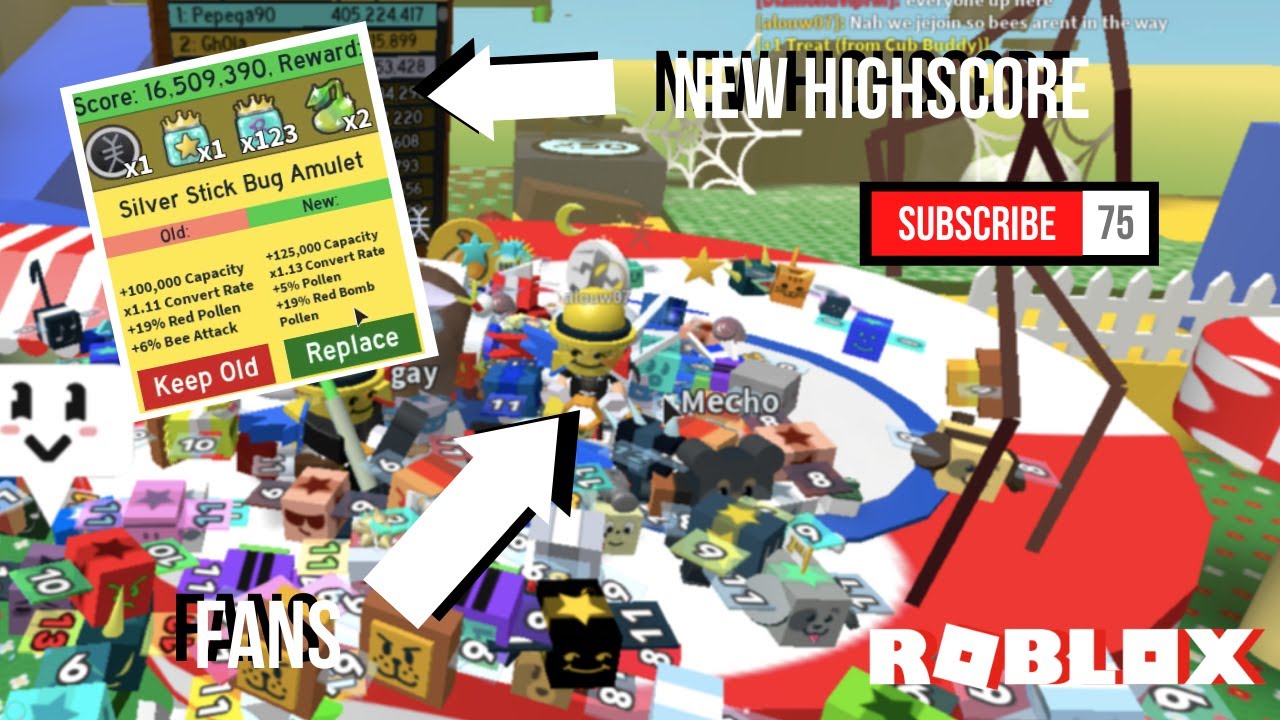 [75 Subscriber Special] Stick Bug w/Fans - Roblox Bee Swarm Simulator ...