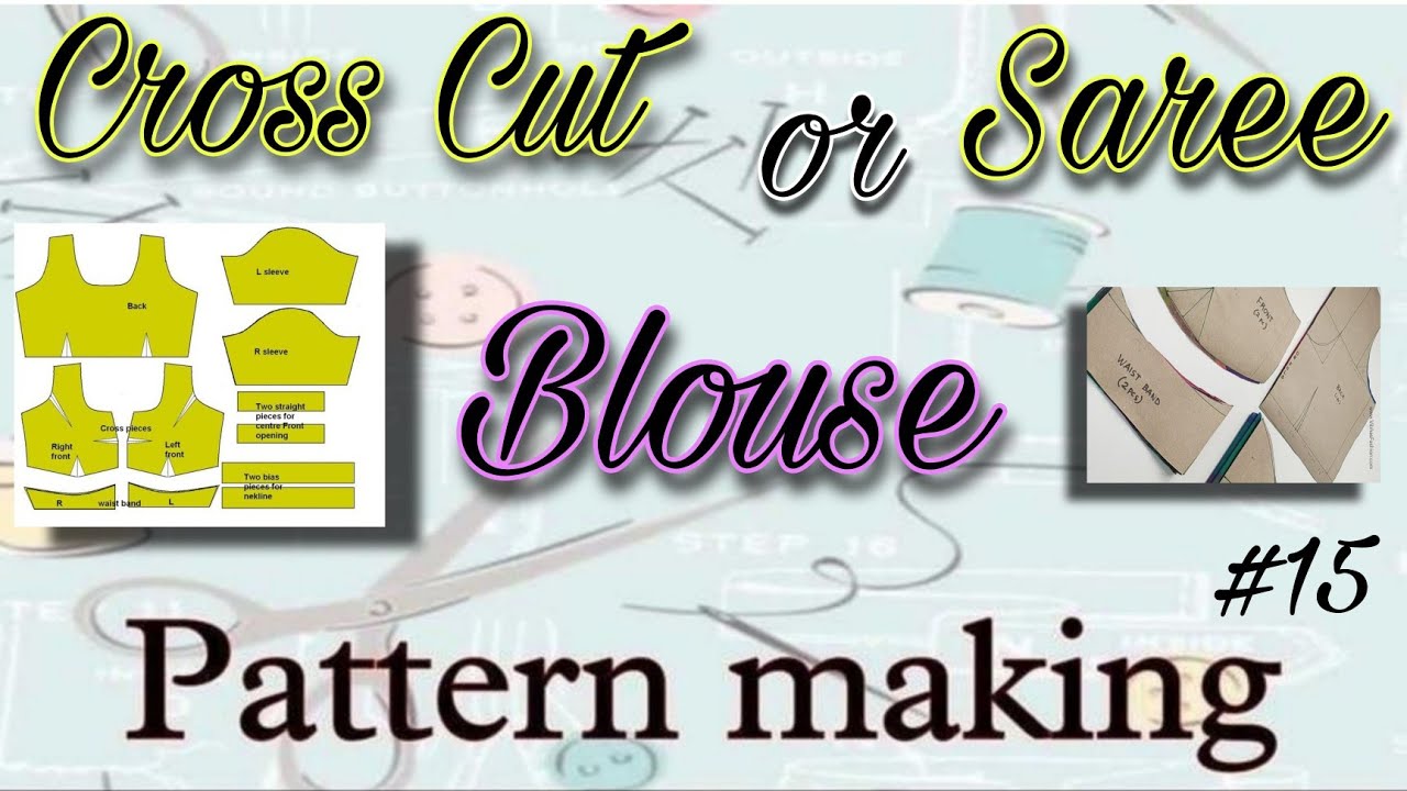 Cross cut Blouse patterns/ Easy Saree Blouse Pattern/Simple Blouse ...