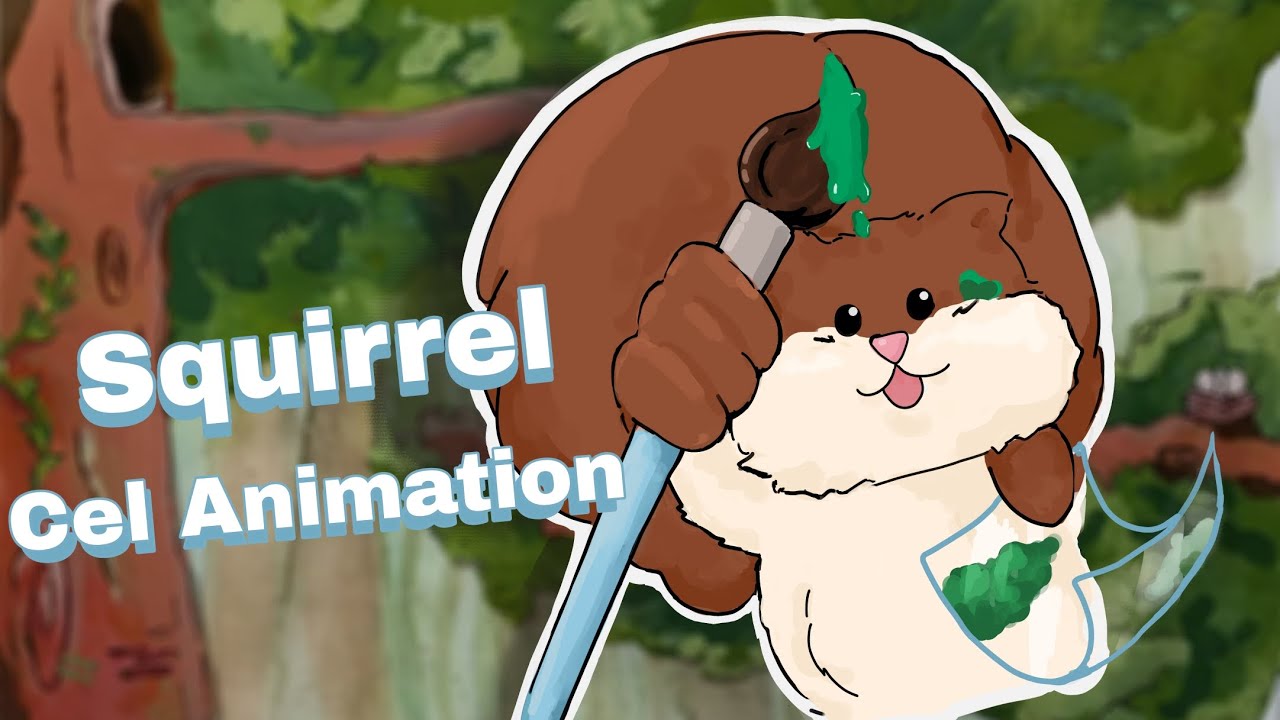 Hand-drawn Squirrel Animation | Frame by Frame Cel Animation - YouTube