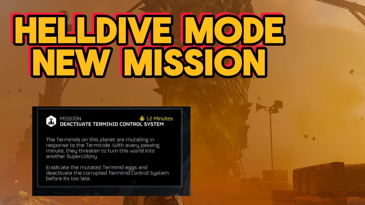 Helldivers 2 - New Mission DEACTIVATE TERMINID CONTROL SYSTEM HELLDIVE ...