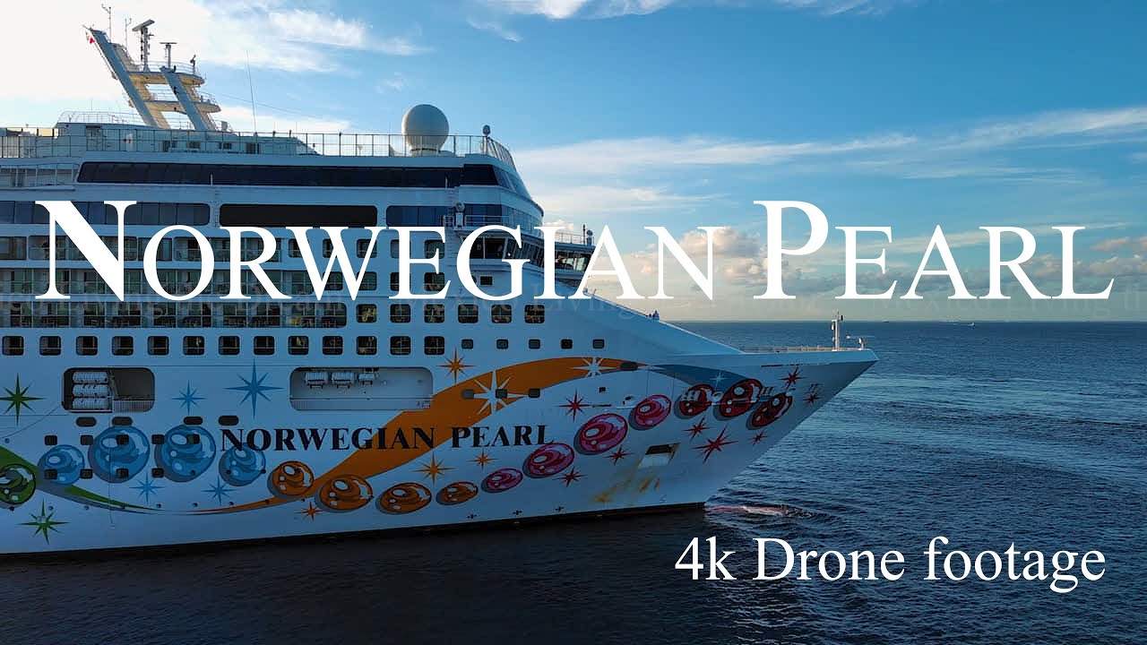 Norwegian PEARL cruise ship - aerial 4k drone footage - YouTube
