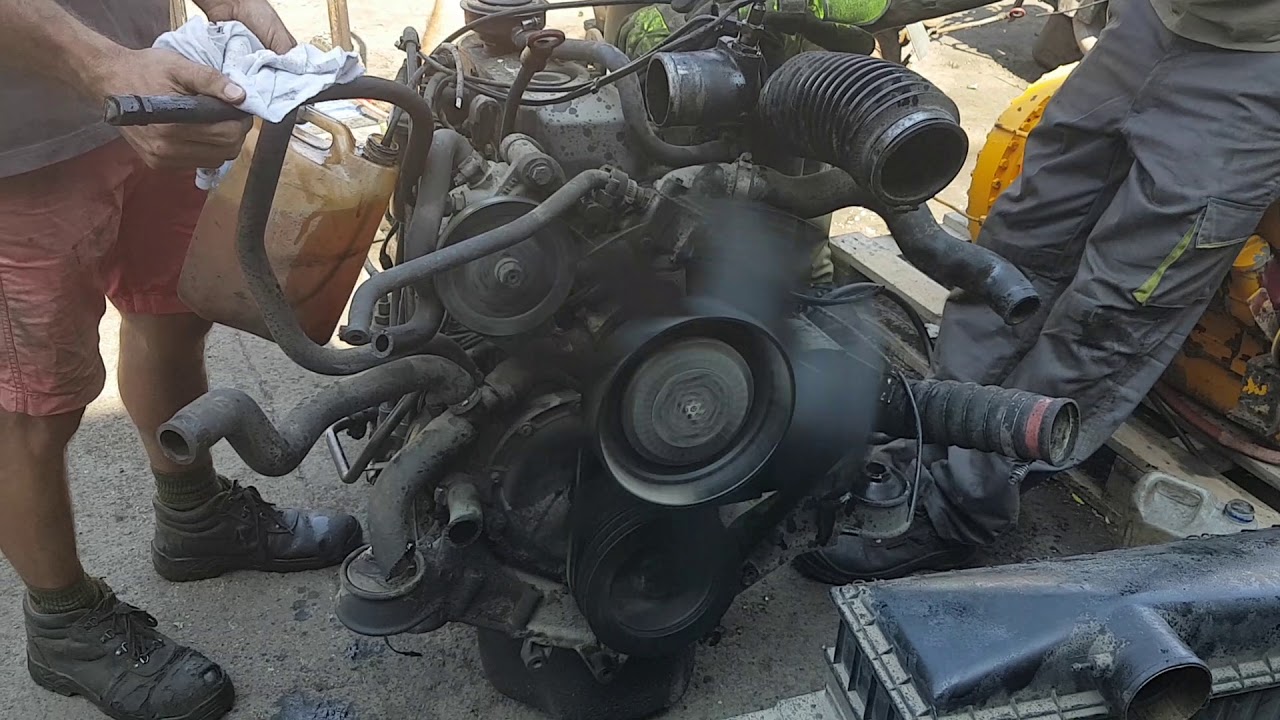 MERCEDES OM364 TURBO BLACK(ΜΑΥΡΗ) ENGINE/MHXANH - YouTube