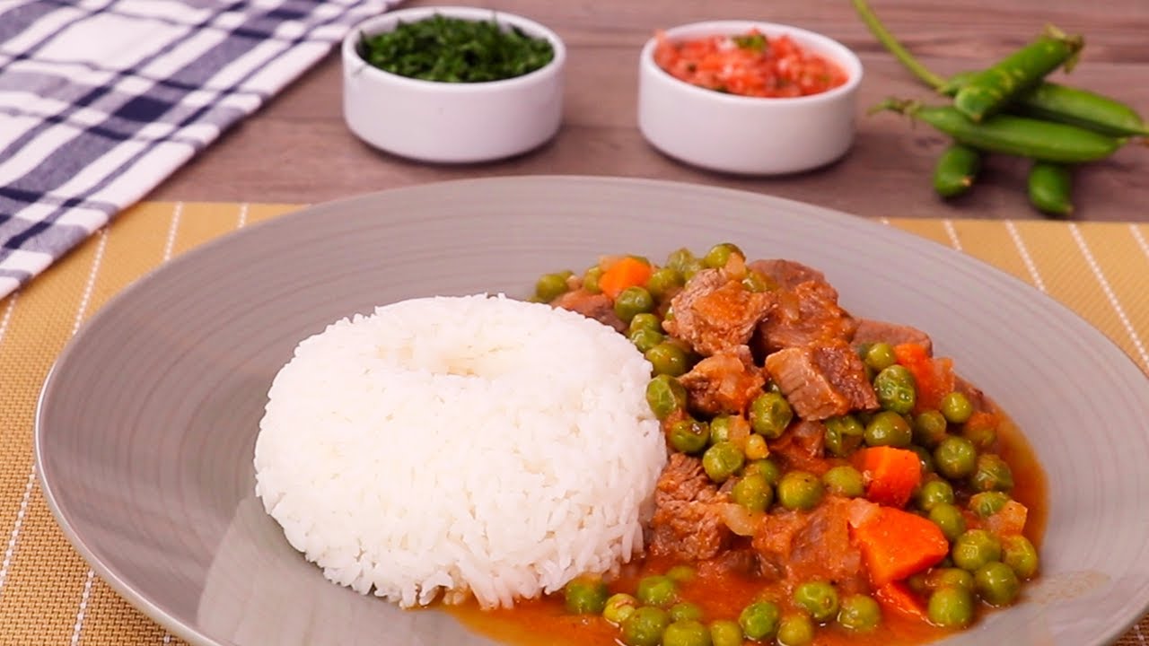 Guiso de arveja con carne de res recta fácil y rápido| A COCINAR - YouTube