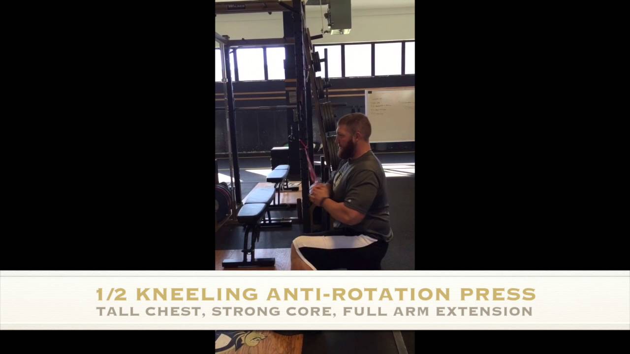 Half Kneeling Anti-Rotation Press - YouTube