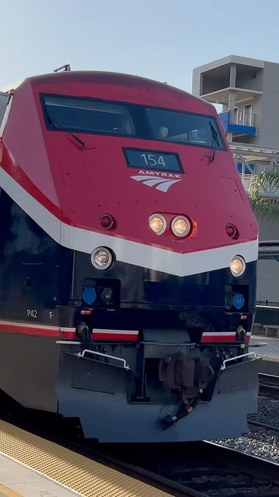 Amtrak SWC #4 with P42DC phase 7 #154 leading in Corona-North Main #amtrak #amtraktrain #railfan ...