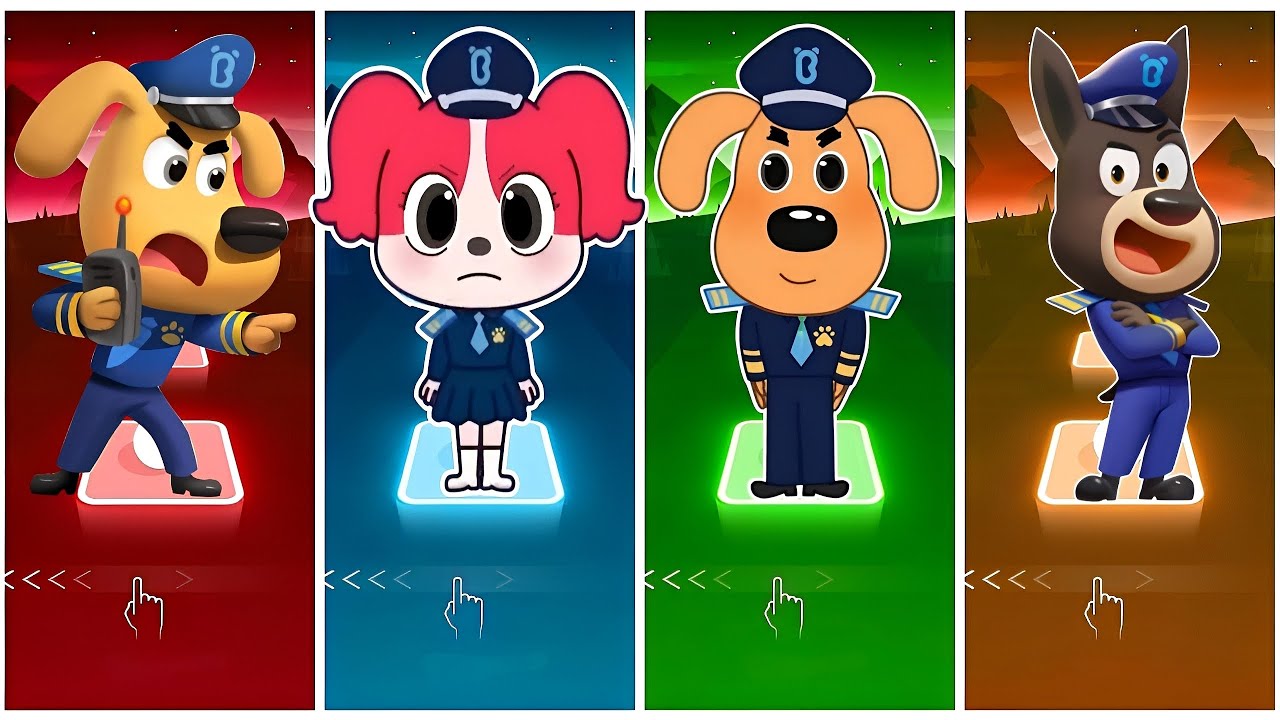 Sheriff Labrador 🆚 Papillon 🆚 Sheriff Labrador Team 🆚 Police Officer 🎶 ...