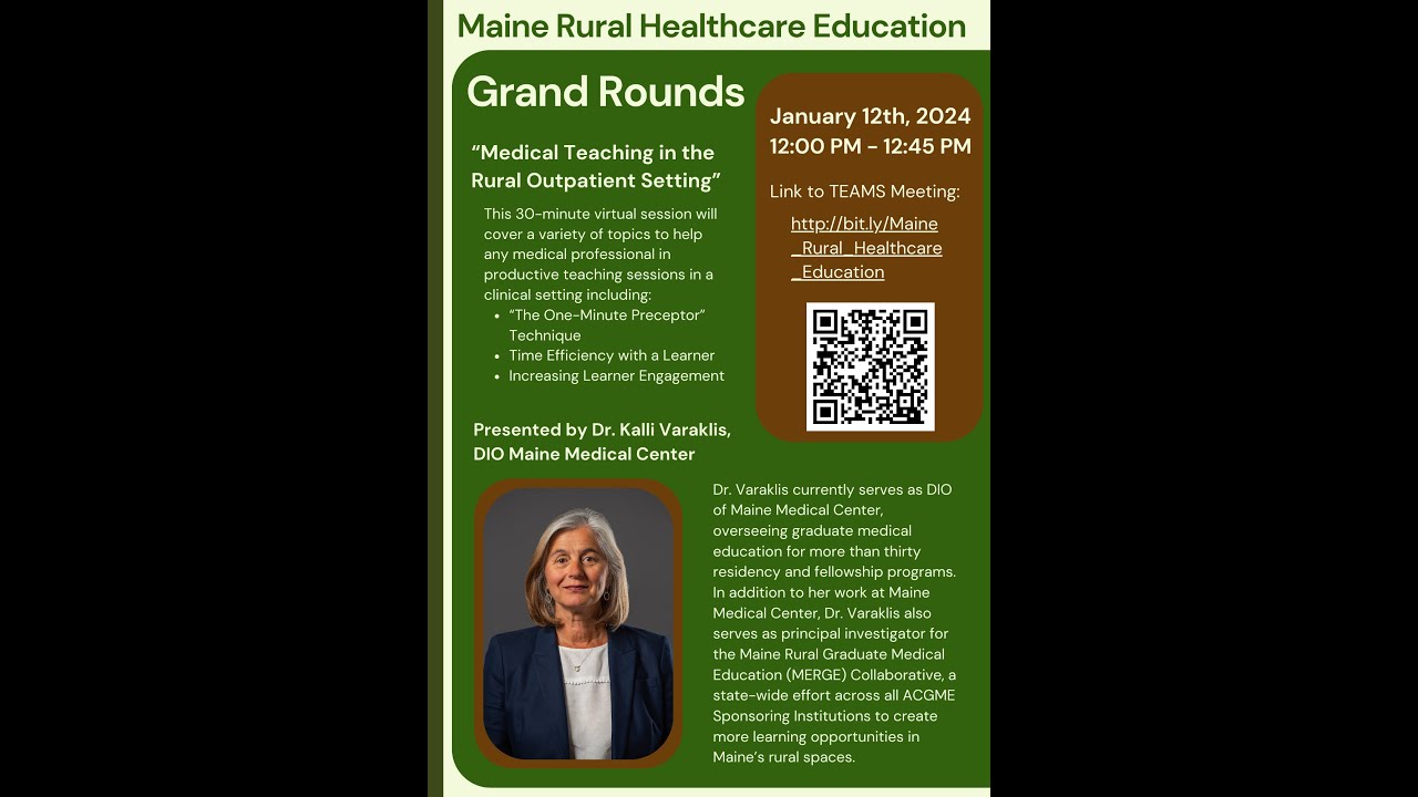 Teaching in the Rural Outpatient Setting, Presented by Dr. Kalli ...