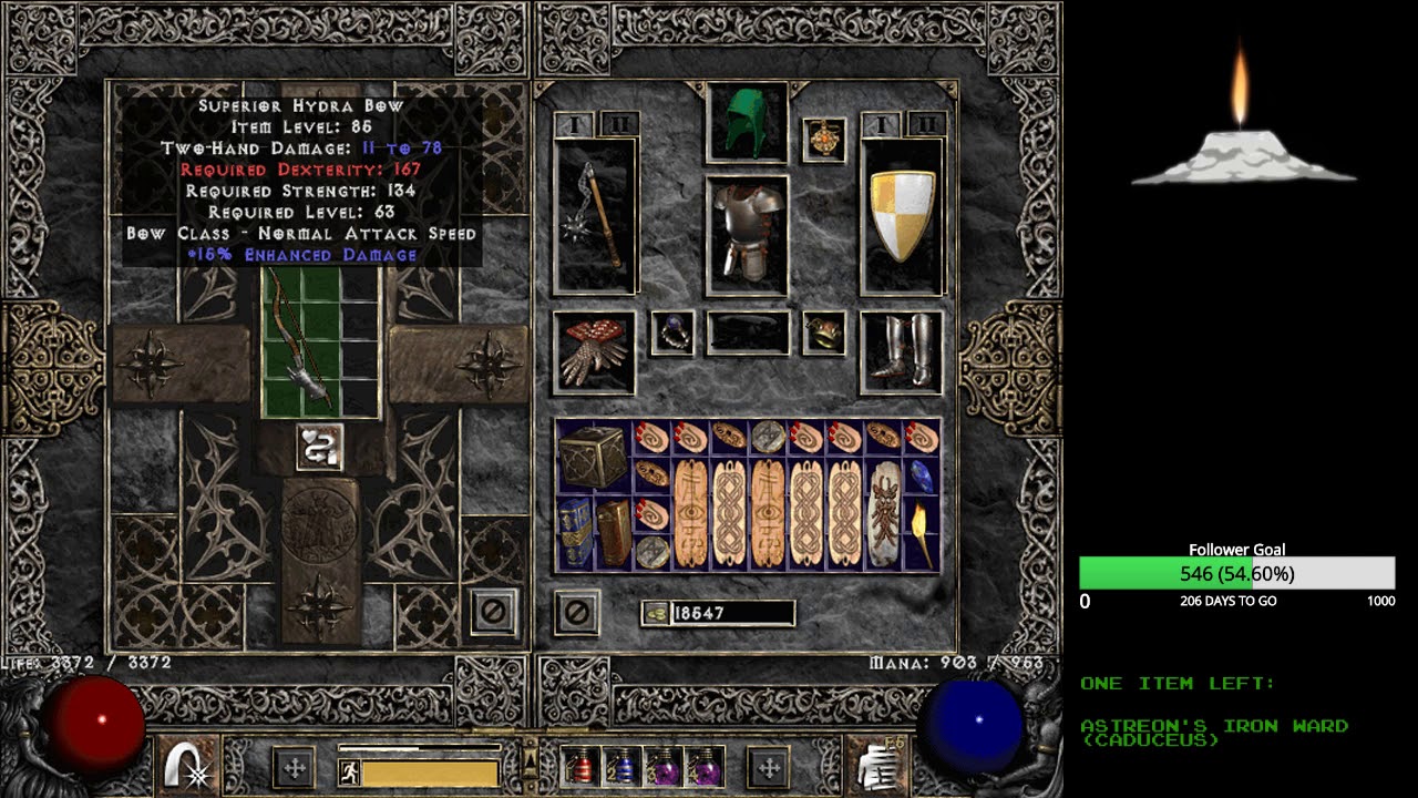 Diablo 2 - 15ed Hydra Bow Drop - Holy Grail (Single Player / Plugy ...
