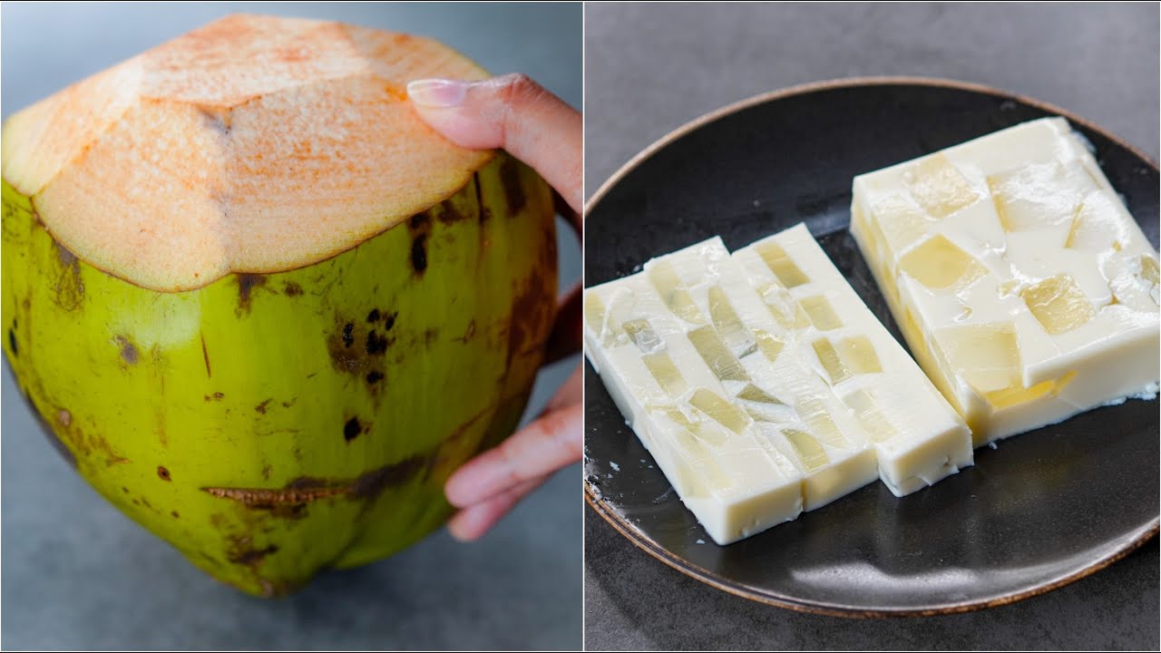 Coconut Pudding Recipe | Daber Pudding Recipe | Summer Dessert Recipe ...