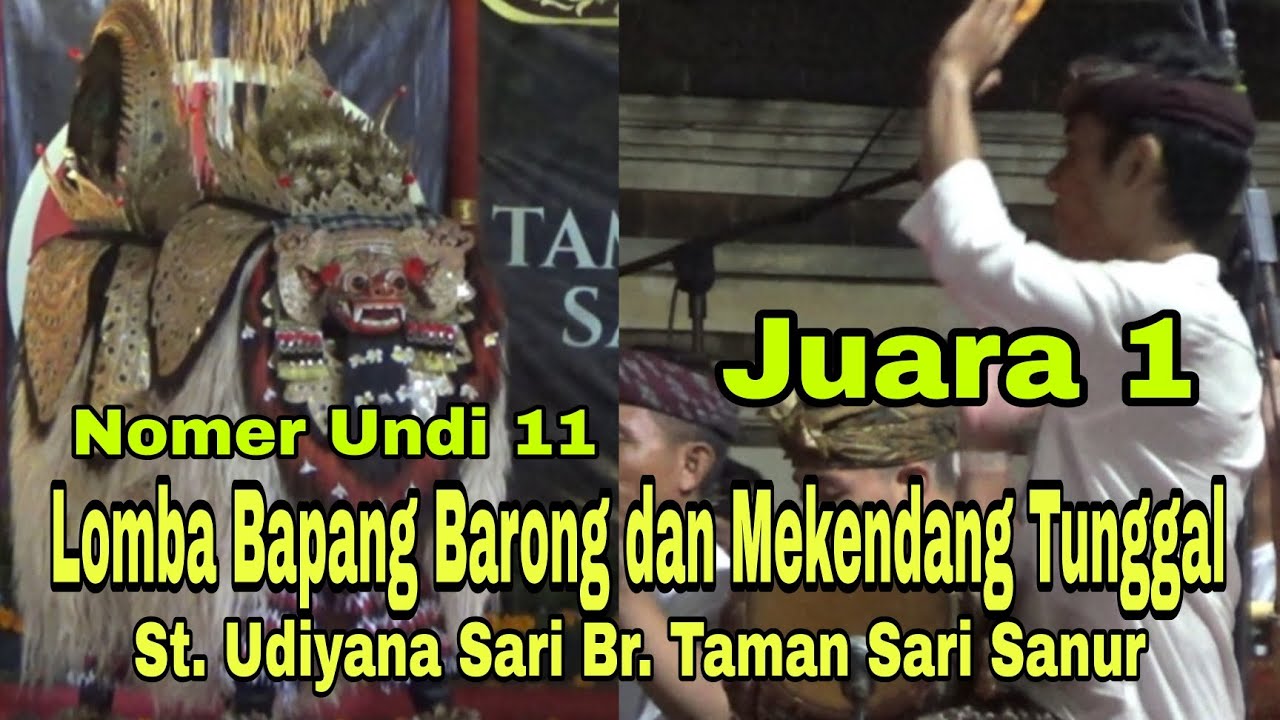 Juara 1 Mekendang Tunggal ‼️ - Lomba Bapang Barong dan Mekendang ...