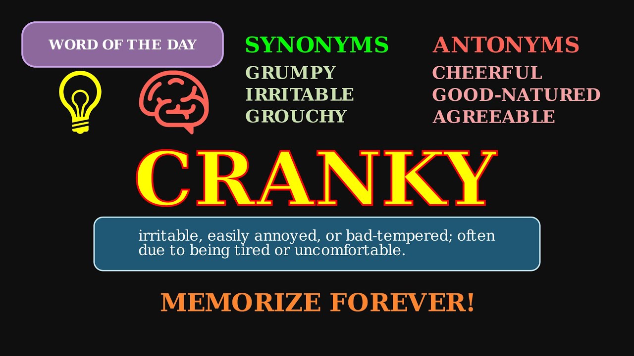 Are You Feeling Cranky? 😠 Learn This Descriptive English Word! - YouTube